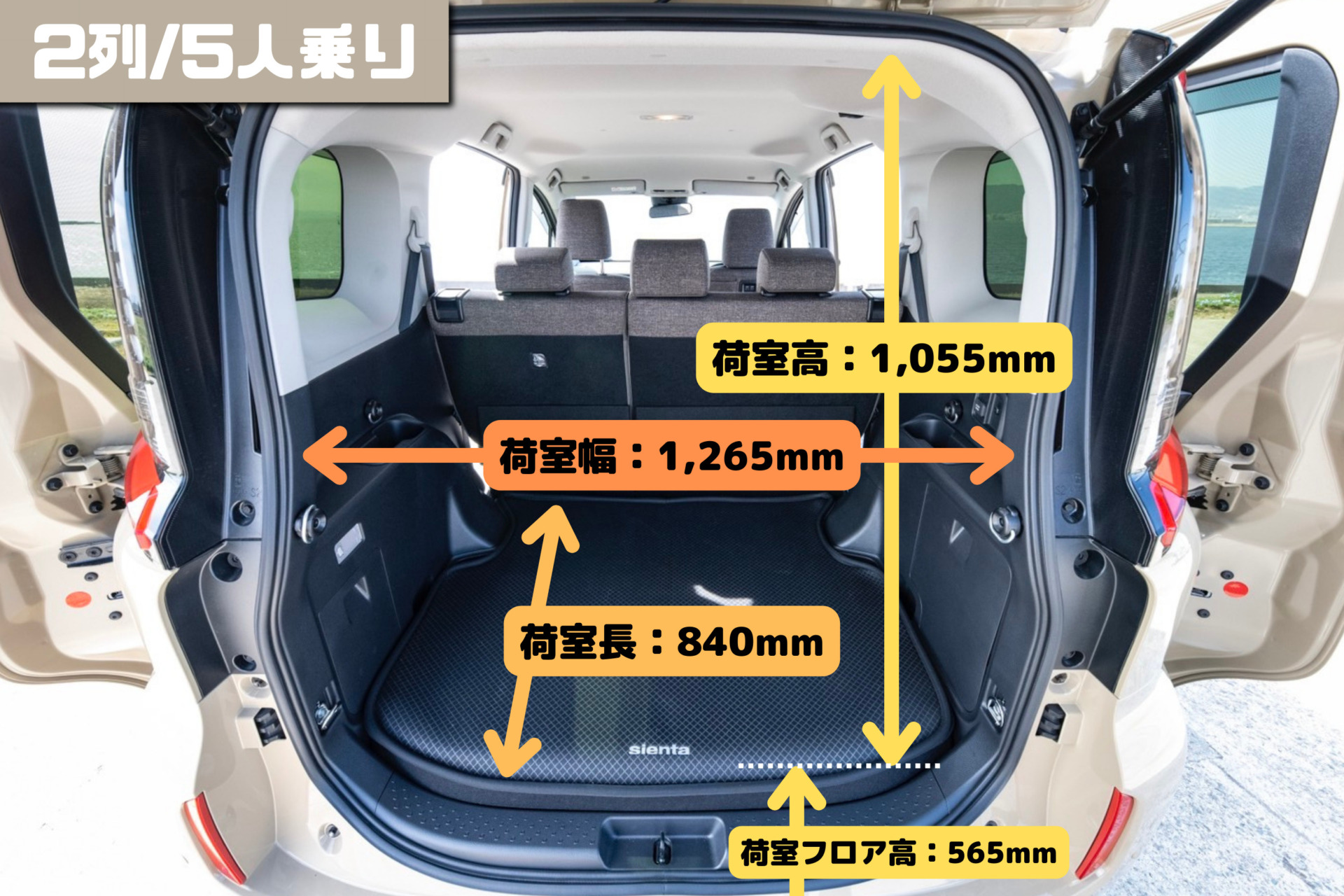 5人乗りシエンタの特徴は？内装やシートアレンジの違い、荷室サイズを徹底解説 | 車購入のお役立ち情報カミタケマガジン